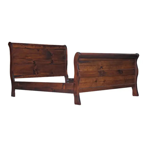 1100-Timberwood Sleigh Bed - The New Oak Tree
